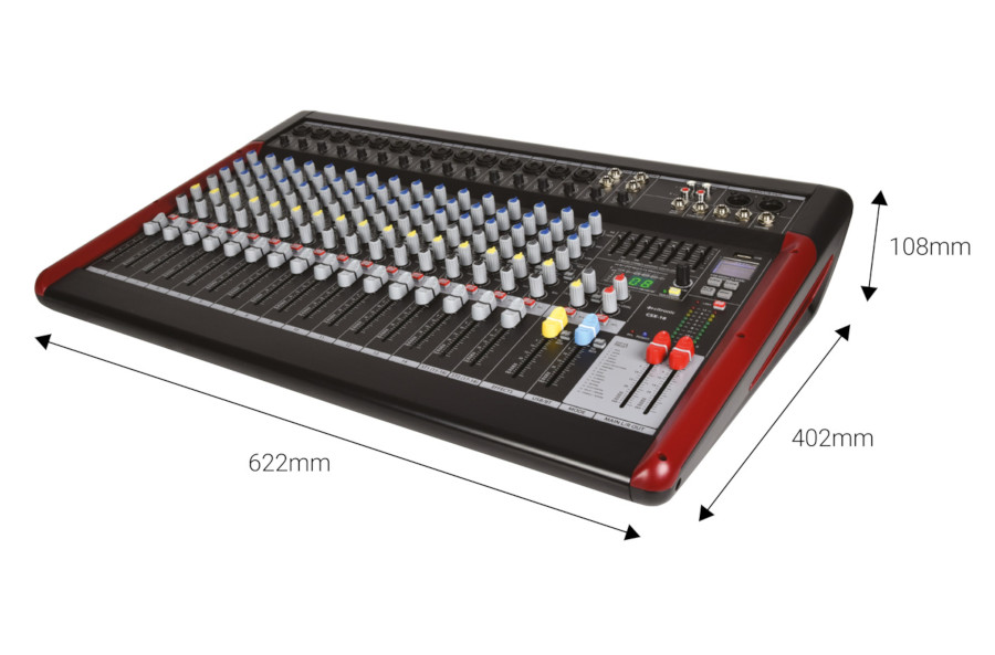 Compact 18 Channel Mixer with Blue Tooth and DSP Effects